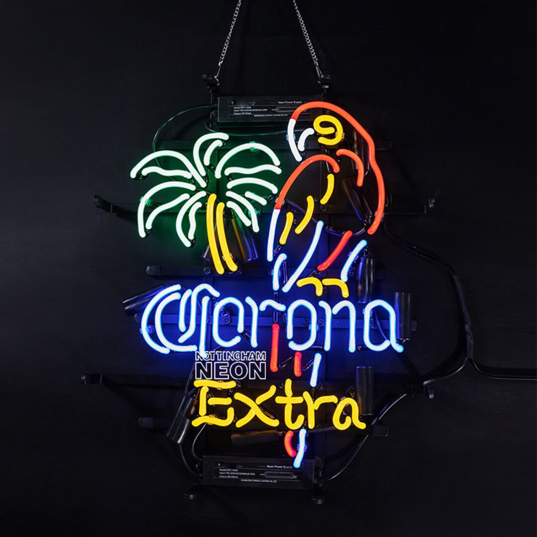 Business Logo Corona Extra Parrot Hanging Signs Custom - Etsy