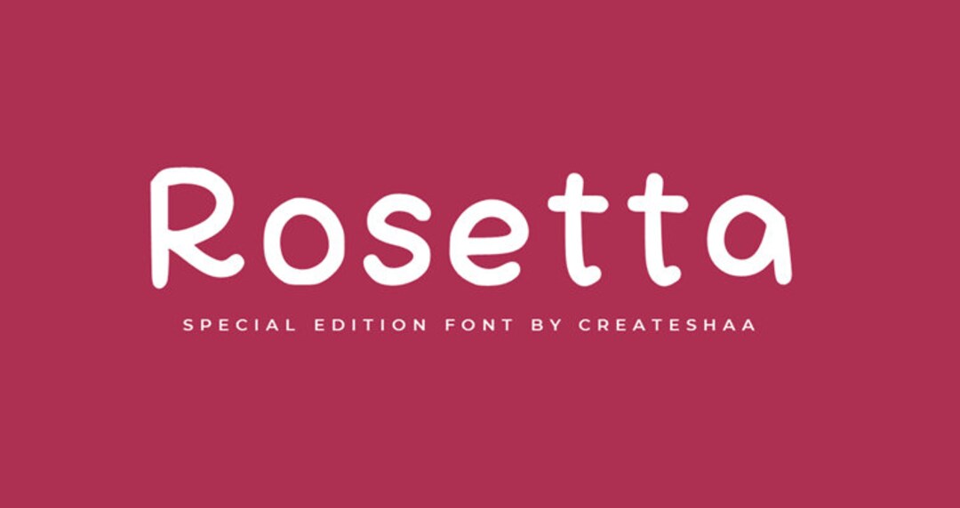 Rosetta Font, Basic Font, Modern Font - Etsy