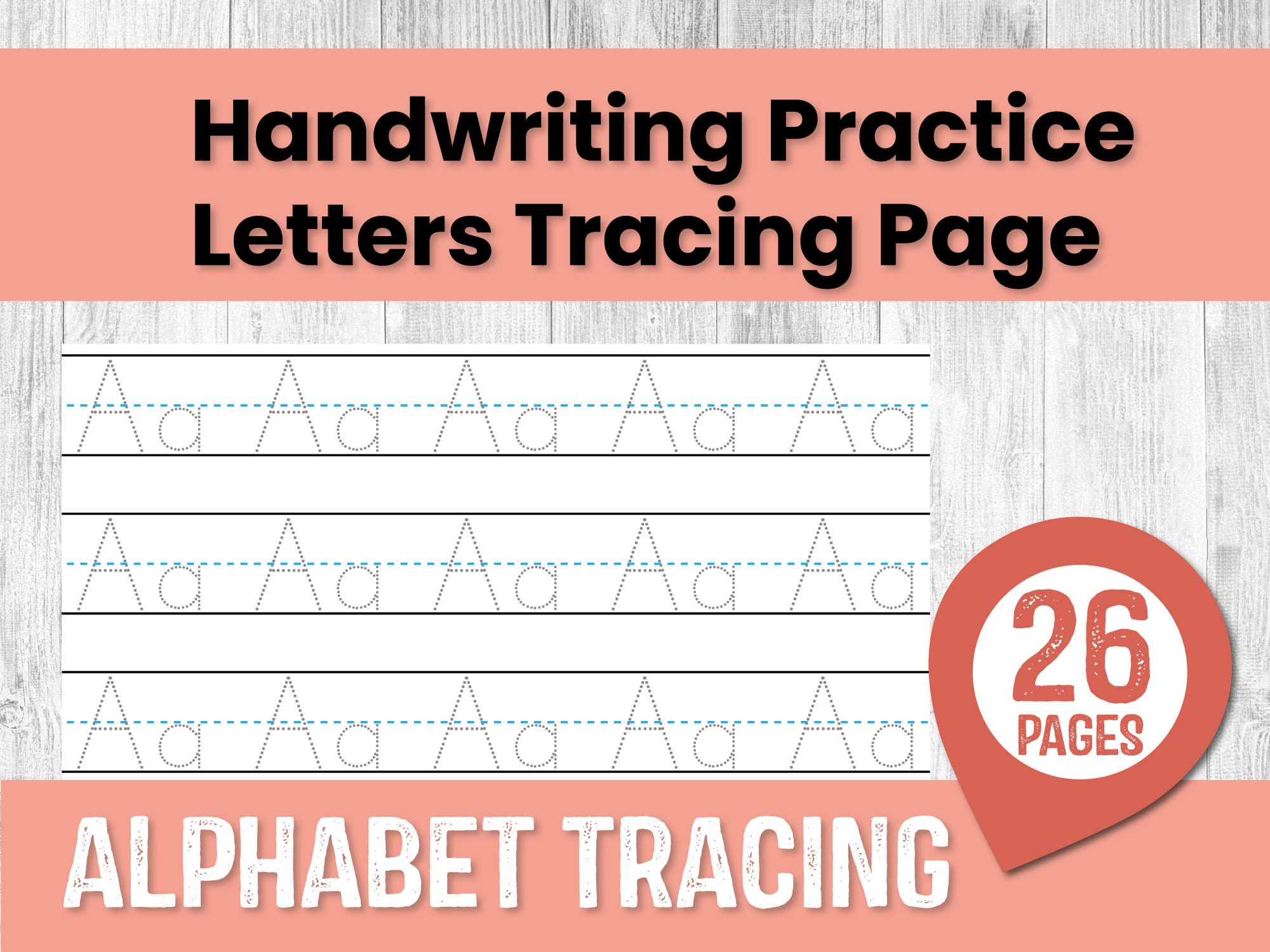 Alphabet Letters Tracing Page, Handwriting Practice, Preschool ...