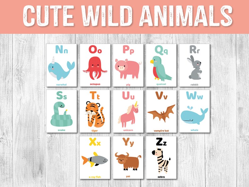 ABC Flashcards Alphabet Flashcards Preschool Learning - Etsy