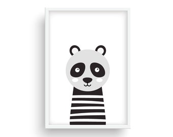 Animals Kawaii Funny Wall Decor Cute Panda Poster for Kids - Etsy
