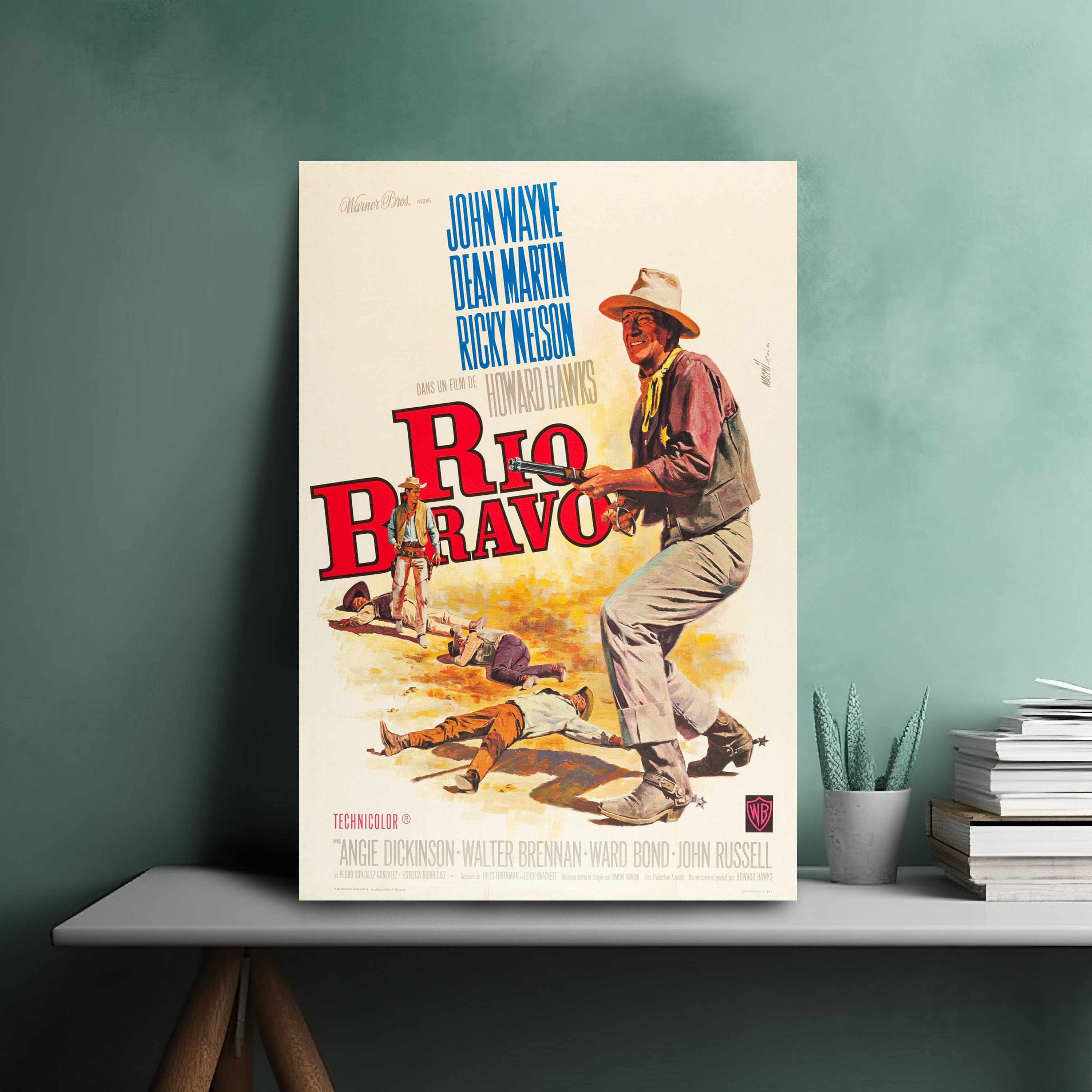 Rio Bravo Western Movie Iconic Art Print Canvas Modern Wall Art Best ...