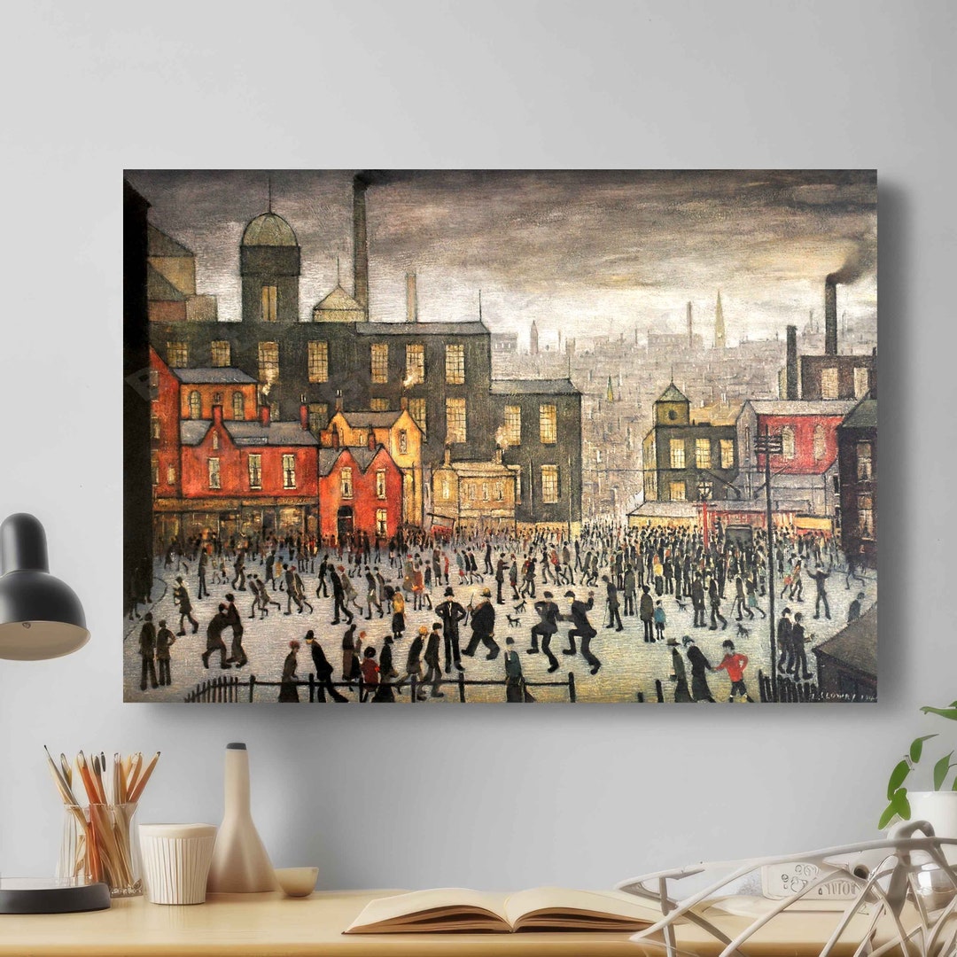 L.S. Lowry Our Town 1943 Art Print Poster: Modern Canvas Wall Art - Etsy UK