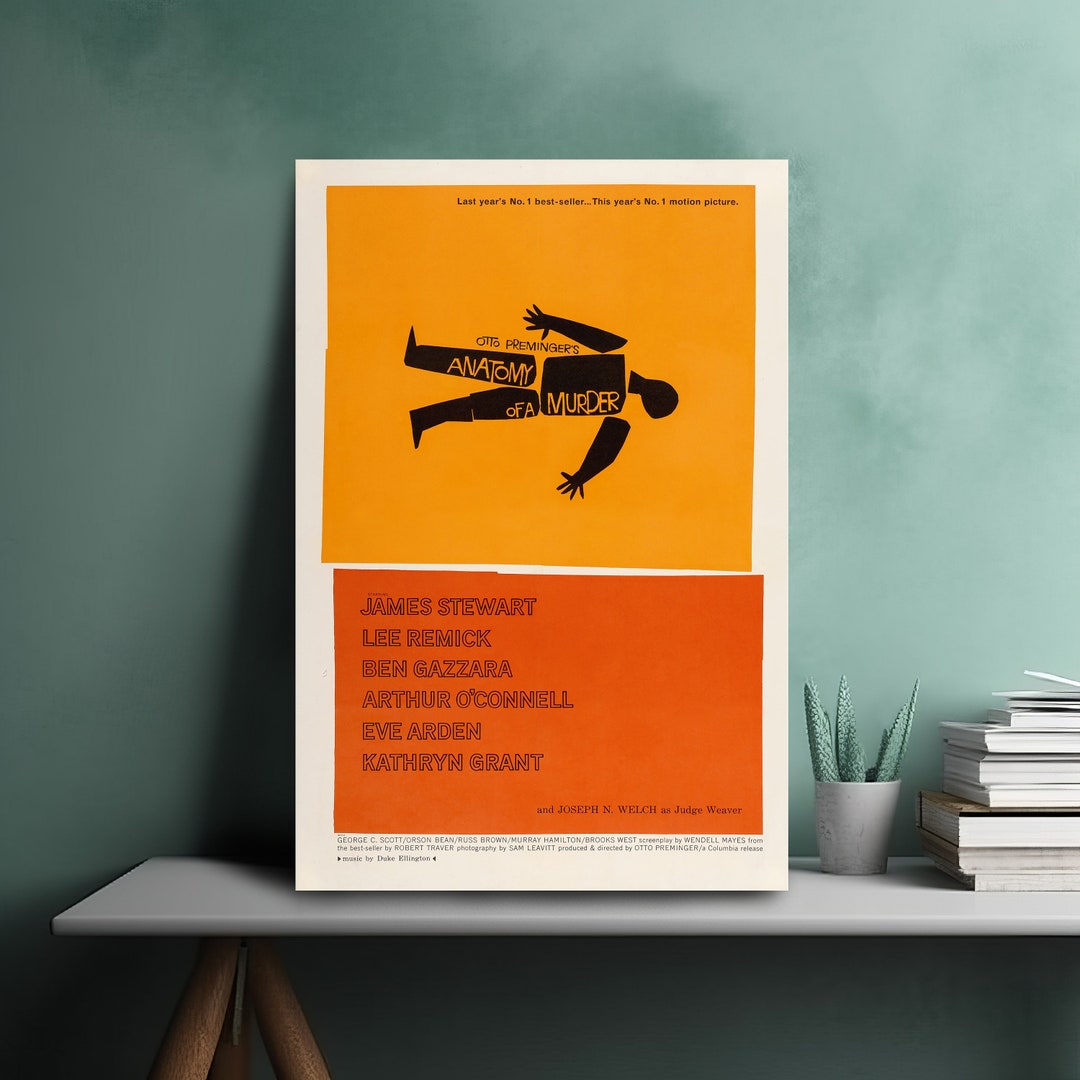 Anatomy of a Murder Saul Bass Classic Horror Film Movie Iconic Art ...