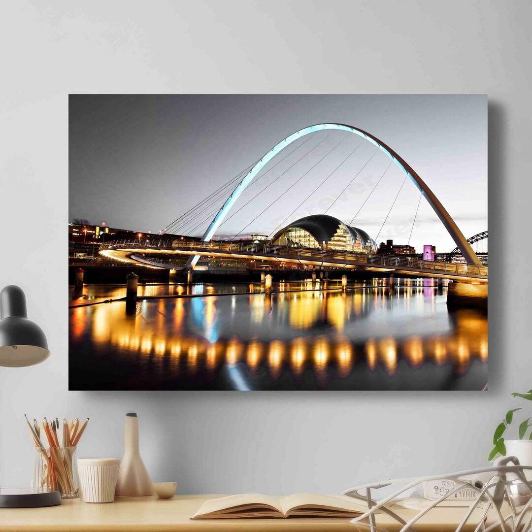 Gateshead Millennium Bridge River Tyne Newcastle Tyne Citycape Wall Art ...