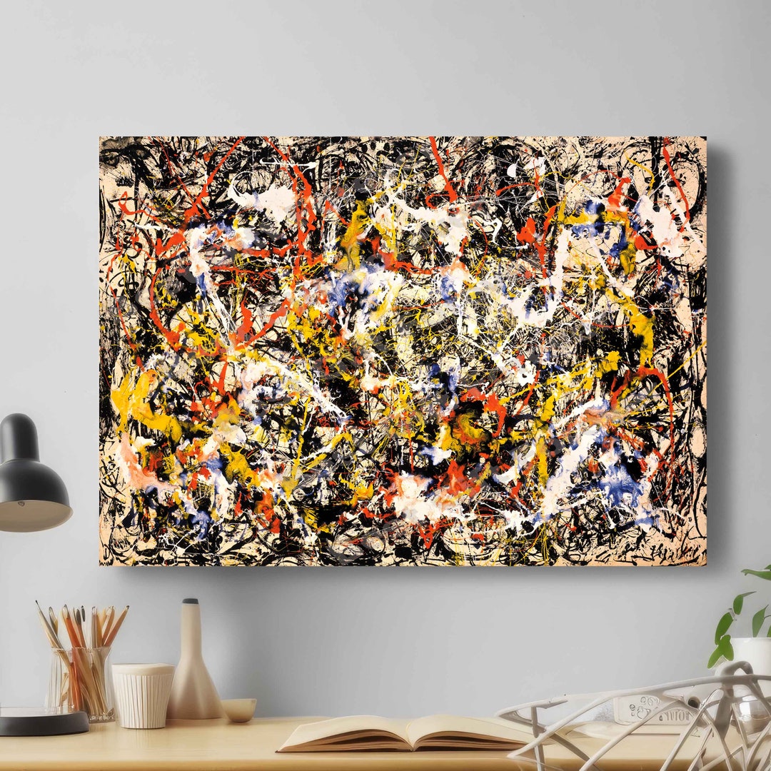 Jackson Pollock Convergence Painting Reproduction Art Print Canvas ...
