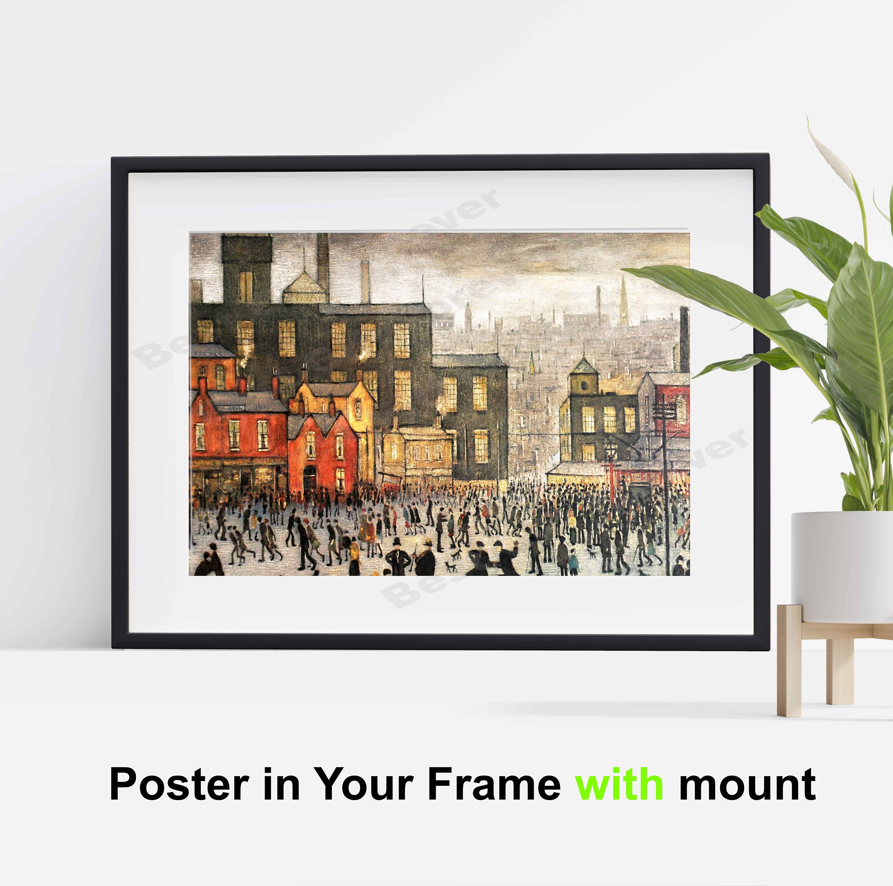 L.S. Lowry Our Town 1943 Art Print Poster: Modern Canvas Wall Art - Etsy UK