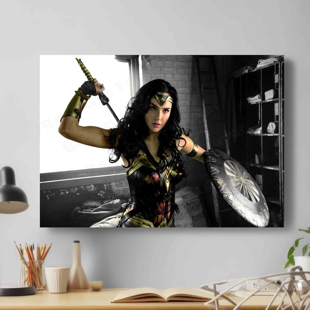 Wonderwoman Gal Gadot Super Hero Film Movie Poster Fine Art Print ...