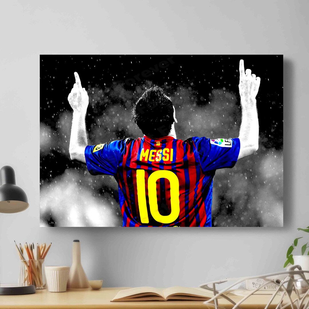 Leo Messi Football Soccer Footballer No. 10 Wall Art Print Poster ...