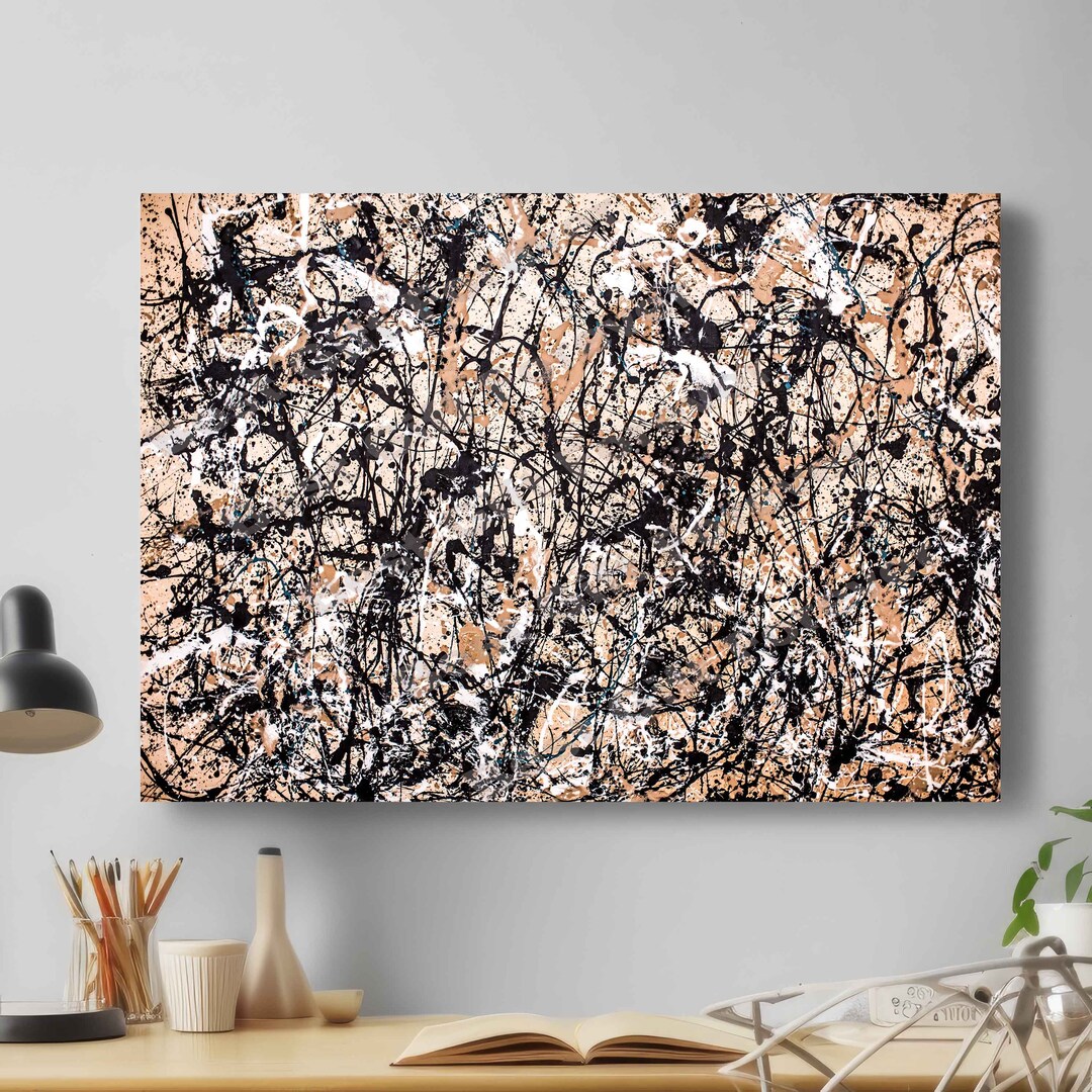 Jackson Pollock Abstract Painting Reproduction Art Print Canvas Modern ...