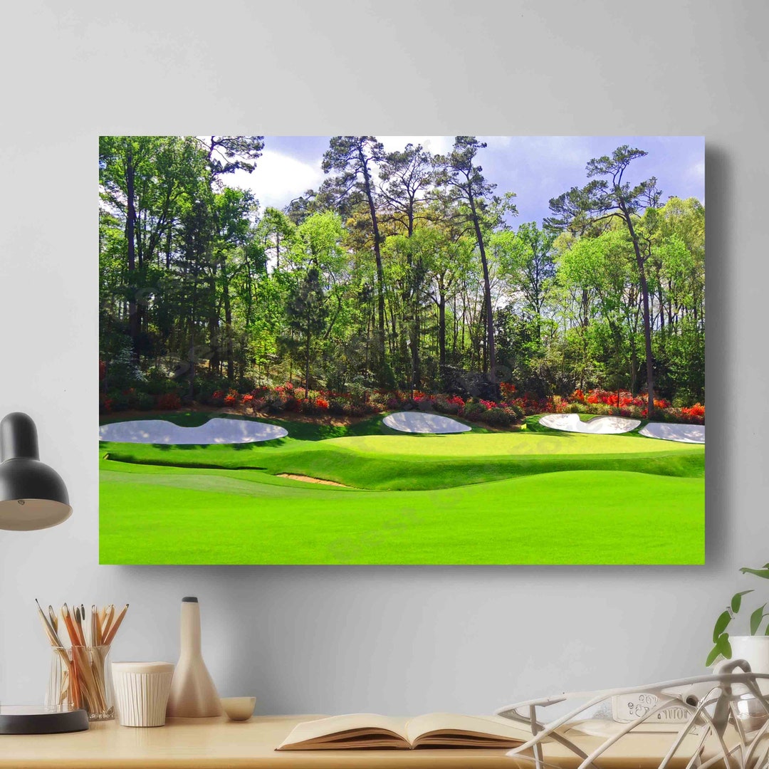 Augusta National Amen Corner Golf Art Print Poster: Modern Wall Decor ...