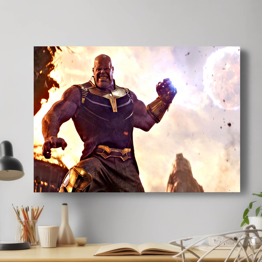Endgame Thanos Poster Picture Print Canvas Wall Art Best Gift for ...
