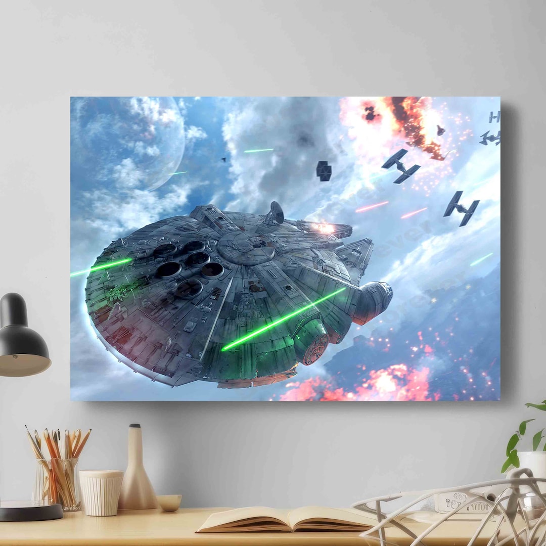 Star War Space Battle Starship Poster Print Modern Wall Art Canvas Best ...