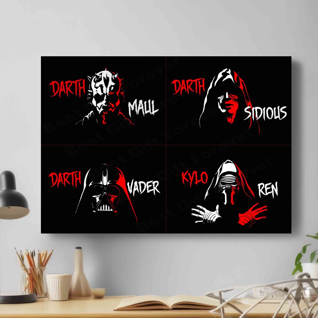 Star War Kylo Maul Sidious Vader Force First Order Poster Print Modern ...