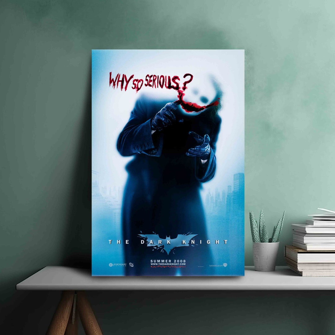 The Dark Knight Poster: Christian Bale, Joker Film Art Print Canvas - Etsy