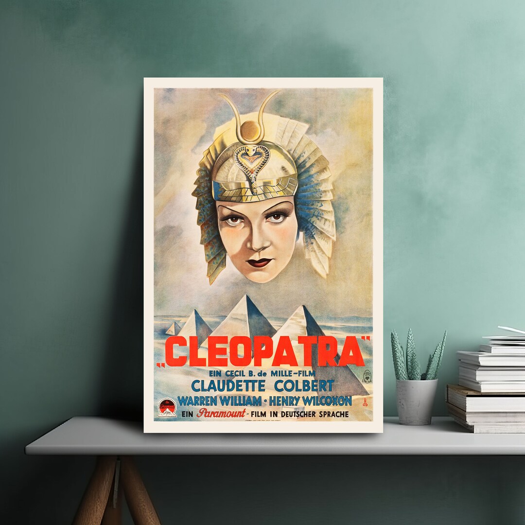 Cleopatra Movie Poster Art Print: Vintage Film Canvas Wall Art - Etsy