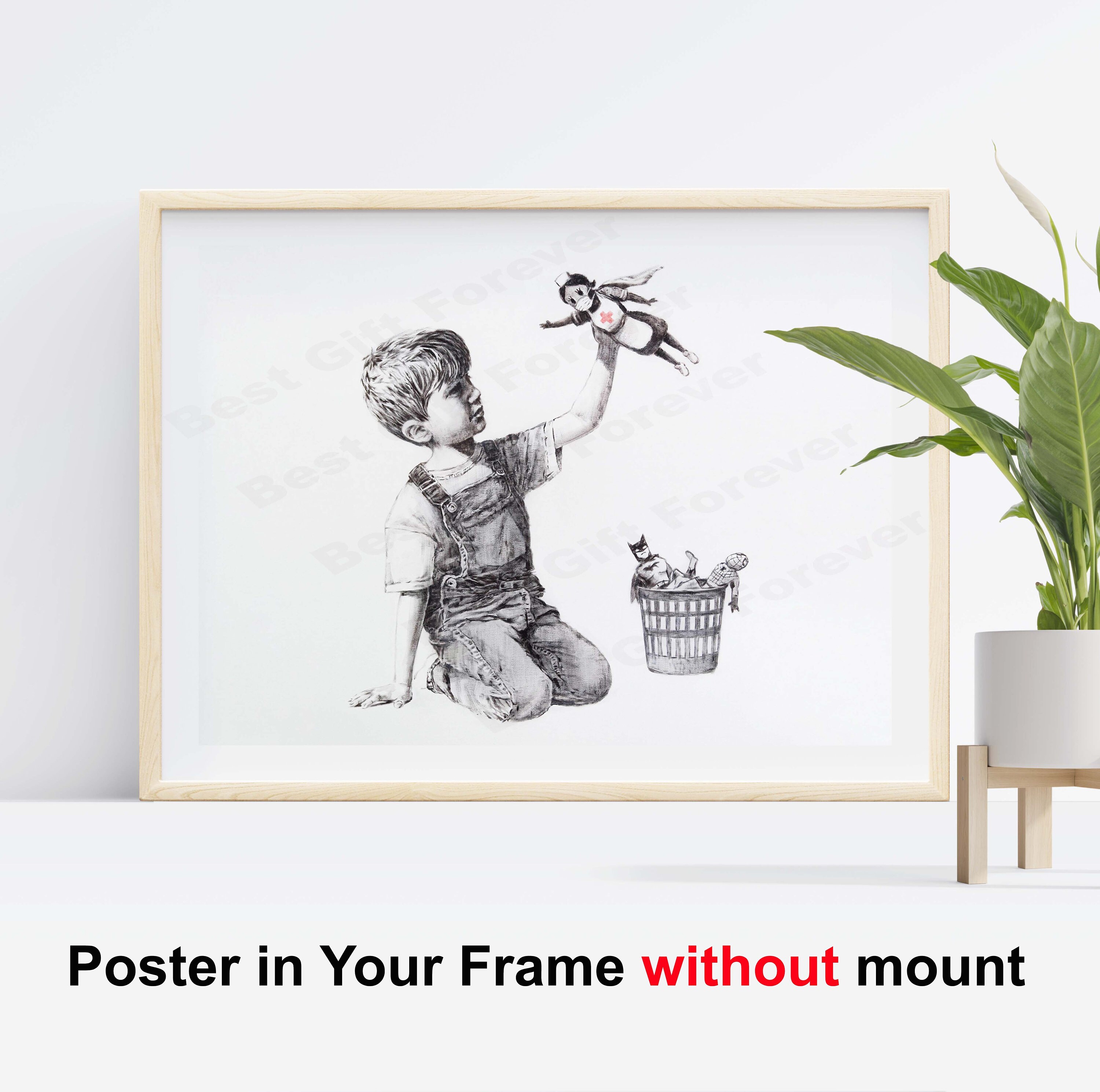 Banksy Art New Redesign NHS Monkey Bat Man Graffiti Art Poster - Etsy UK