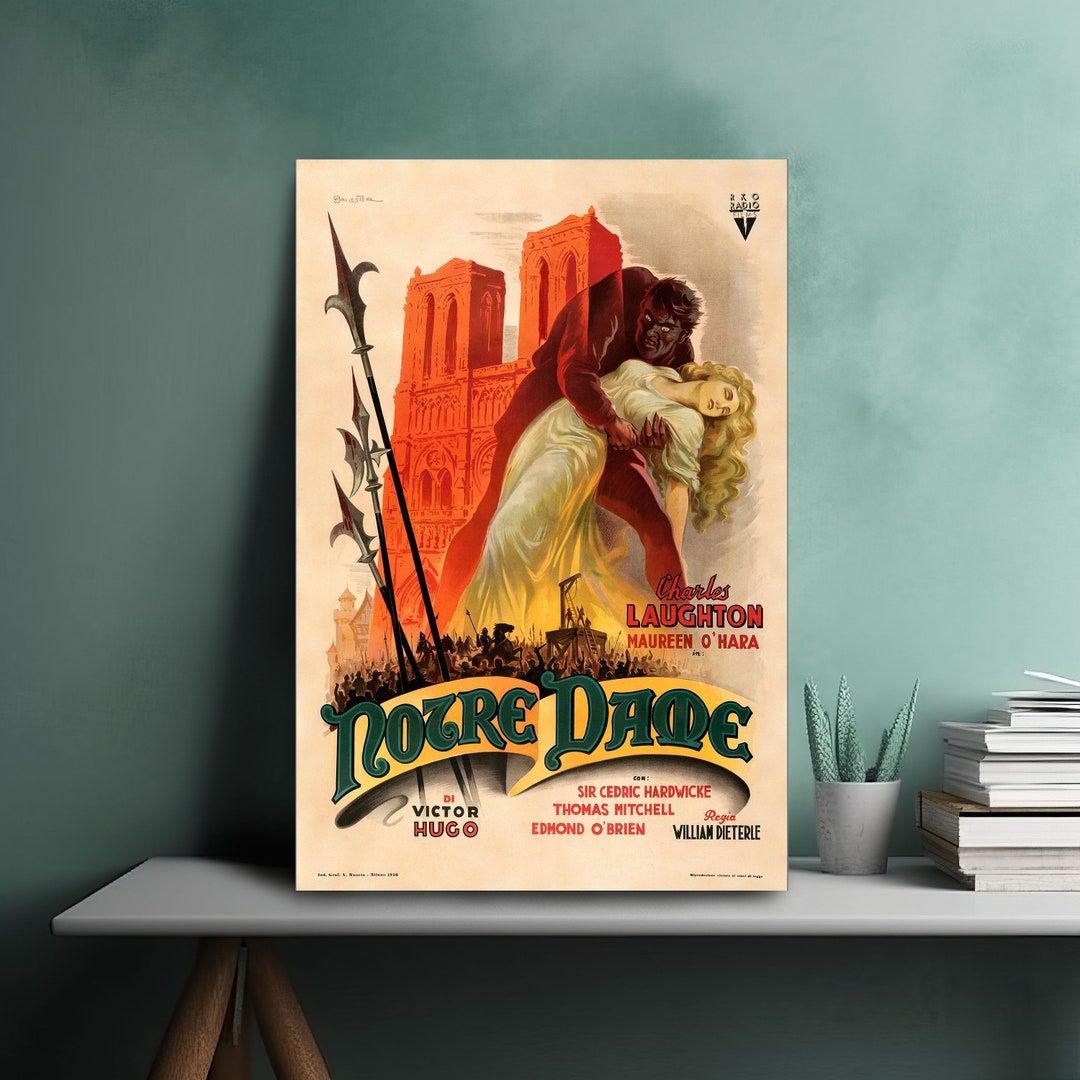 The Hunchback of Notre Dame 1939 Gothic Film Movie Vintage Art Print ...
