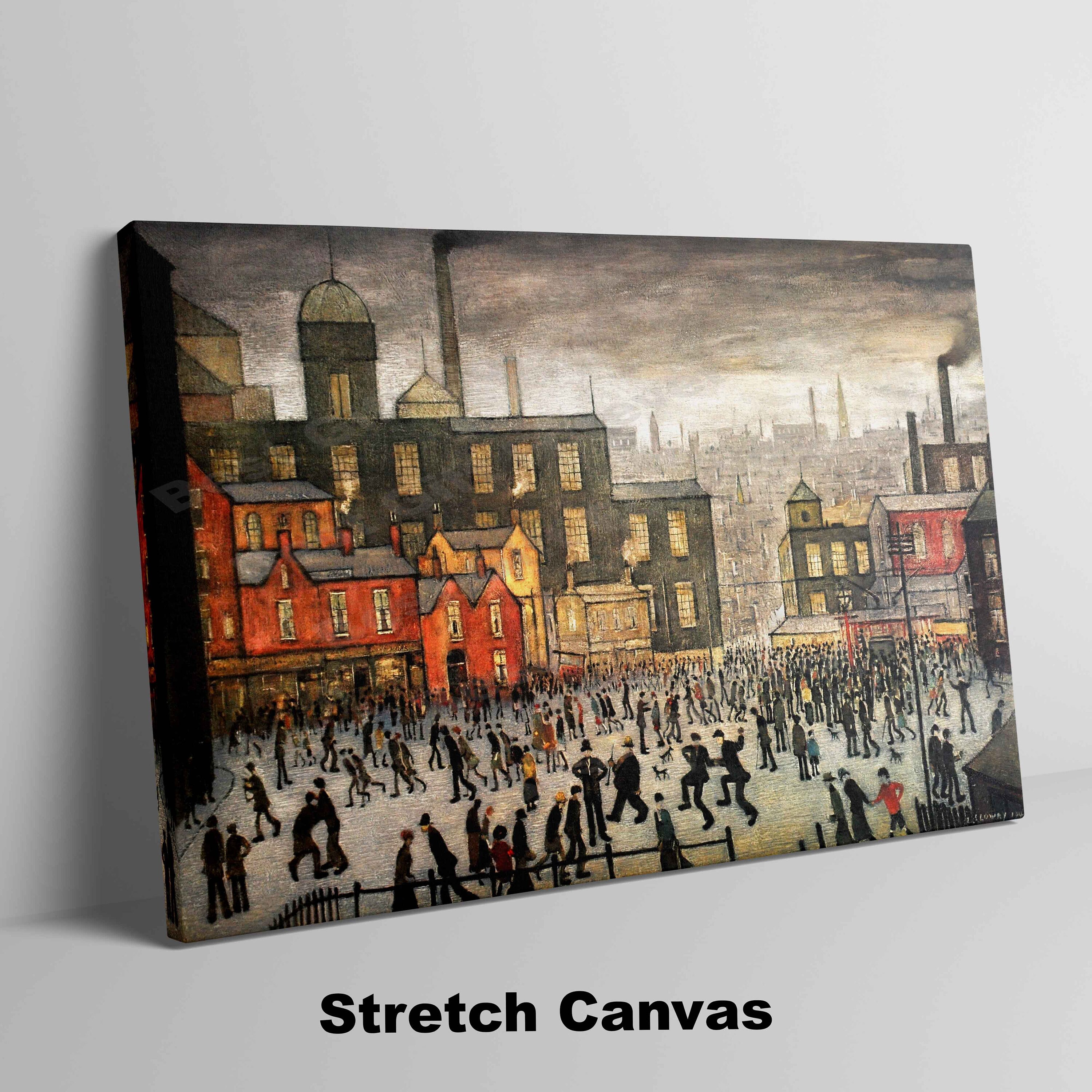 L.S. Lowry Our Town 1943 Art Print Poster: Modern Canvas Wall Art - Etsy UK