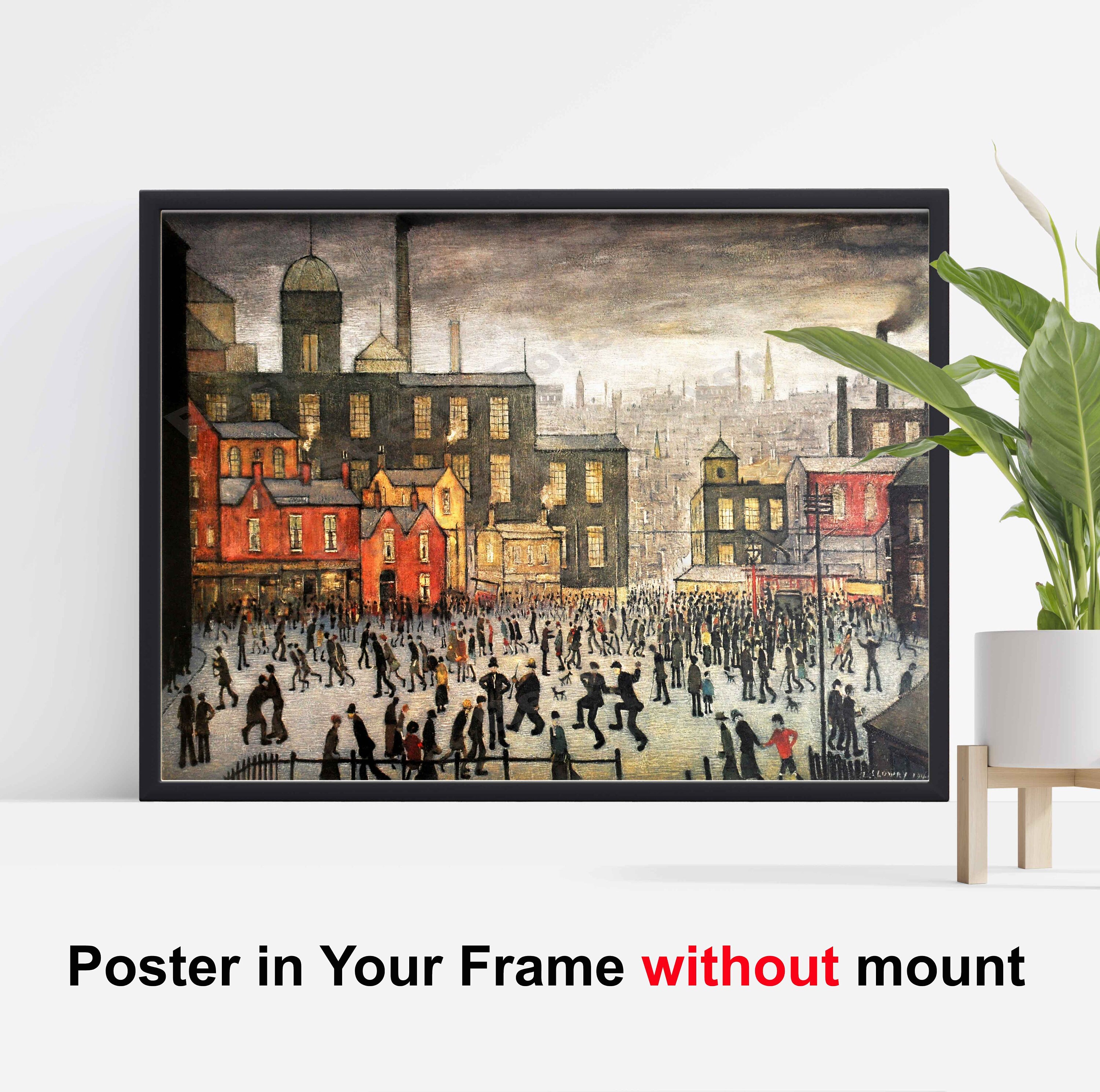 L.S. Lowry Our Town 1943 Art Print Poster: Modern Canvas Wall Art - Etsy UK