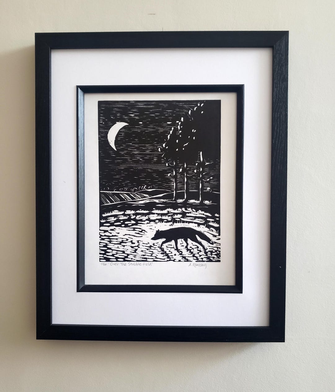 Fox Lino Print, Lino Cut, Relief Print, Folk Art, Animal Art, Fox Print ...