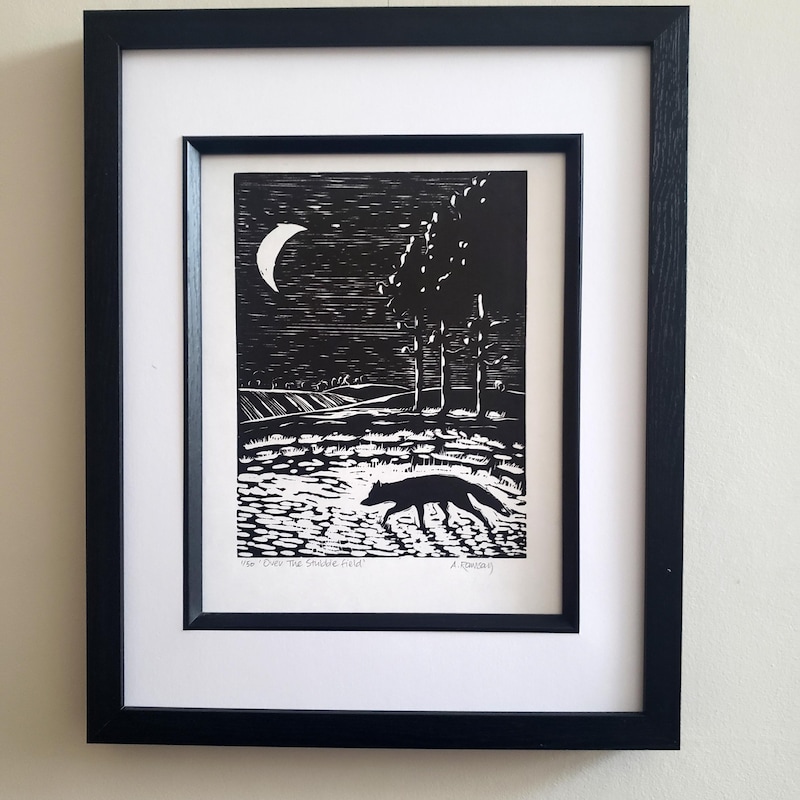 Fox Lino Cut - Etsy UK