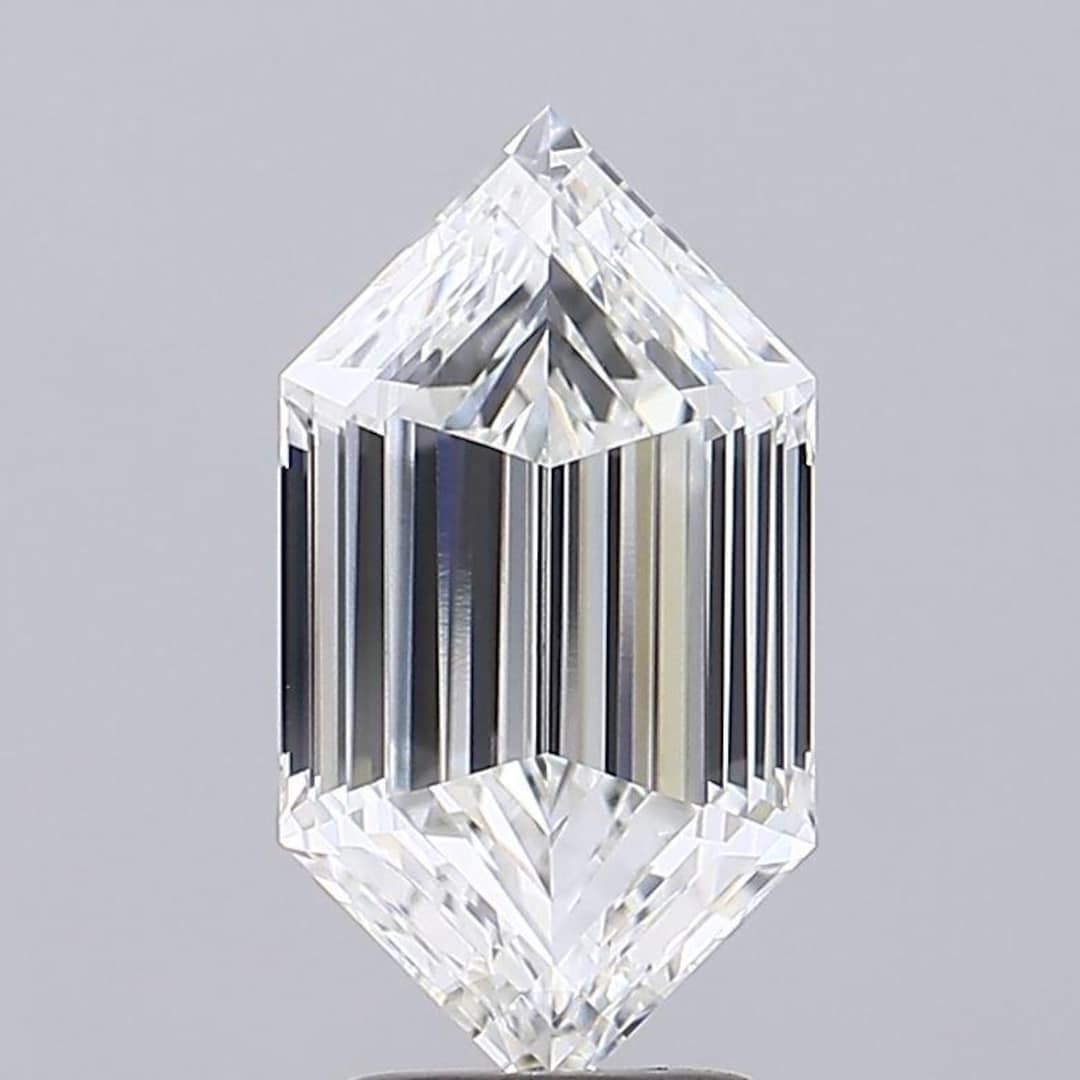 Hexagonal Step Cut 4.09ct F VVS2 Lab Grown Diamond – IGI Certified ...
