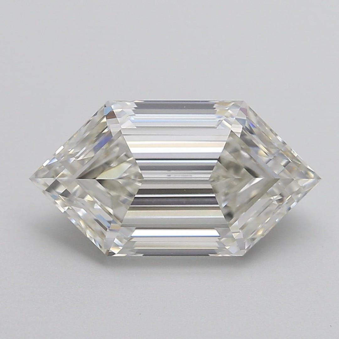 5.02ct Hexagonal Step Cut Lab Grown Diamond – Unique Engagement Stone ...