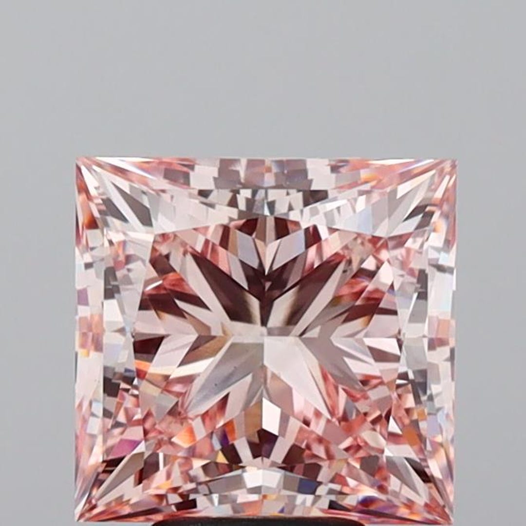 5.90ct Lab-grown Princess-cut Fancy Intense Pink Diamond | VS1 Clarity ...