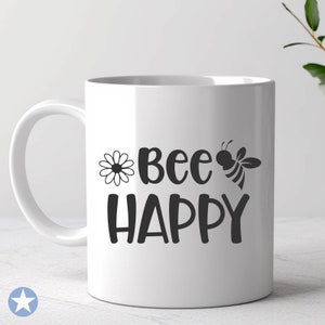 Bee Happy Svg, Spring Svg, Hello Spring Svg, Spring Quote Svg, Honey ...
