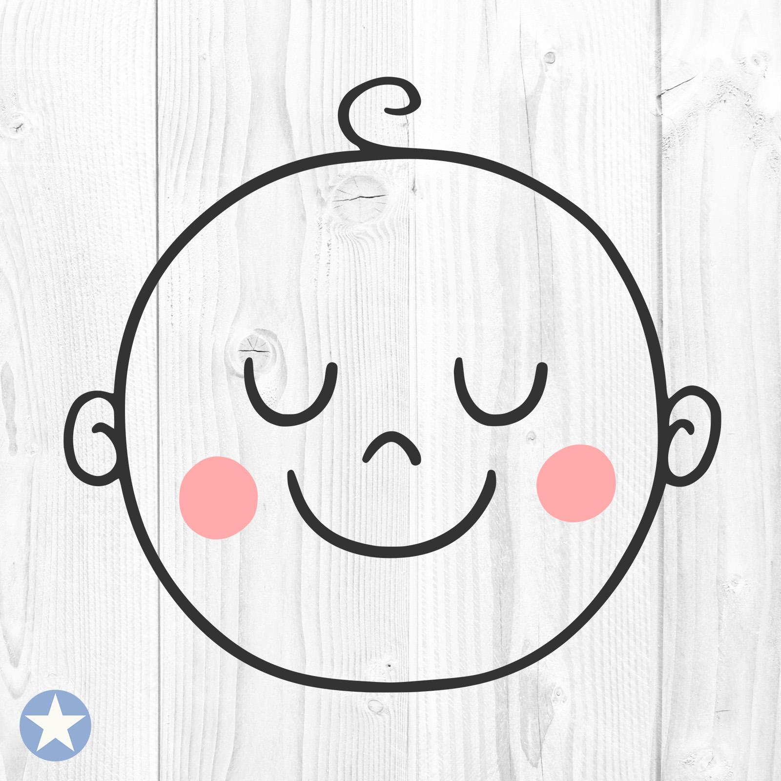 Baby Face Svg, Baby Svg, Cute Baby Face Svg, Baby Smile Svg, Newborn ...