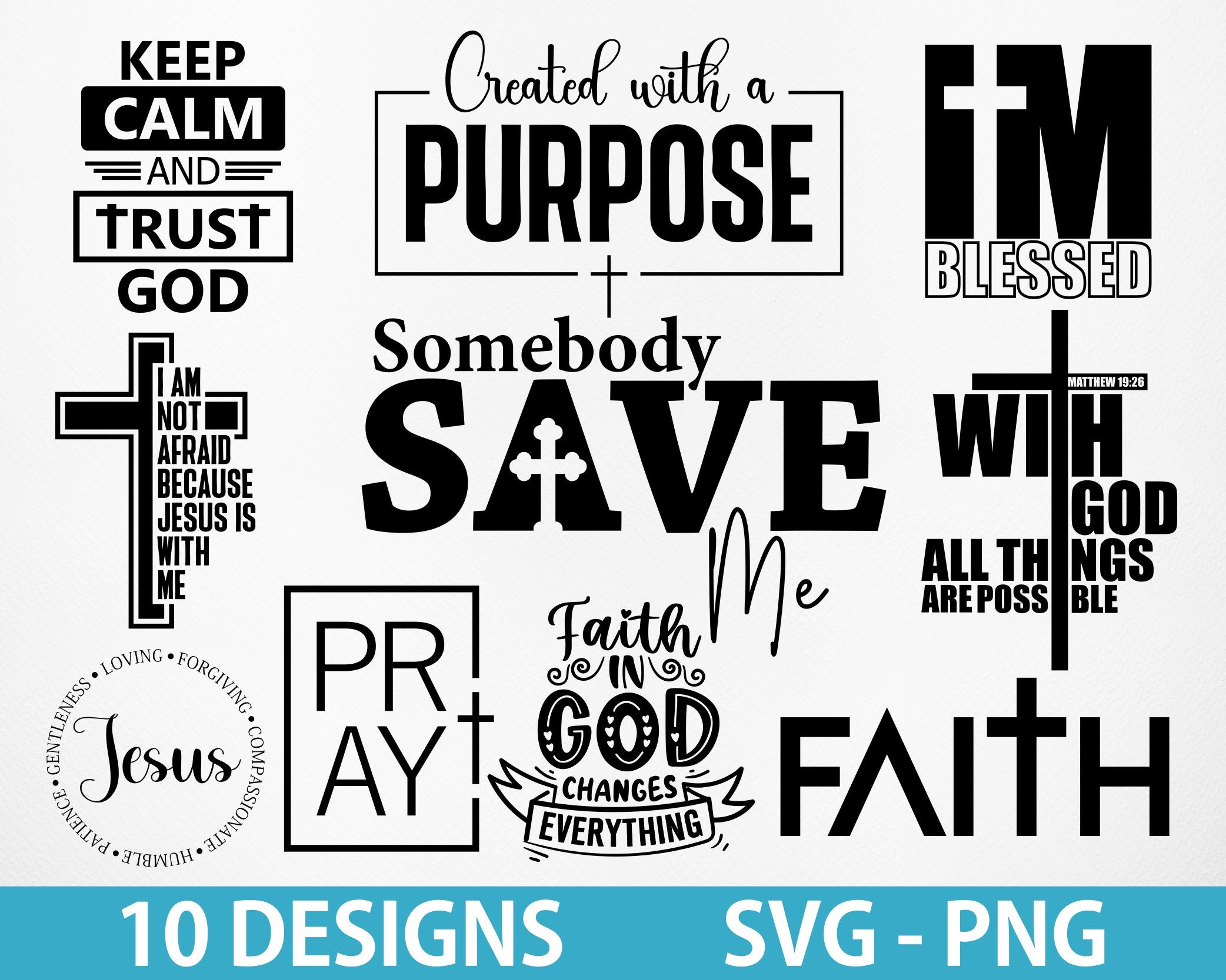 Christian Svg Bundle Religious Svg God Svg Jesus Svg Faith - Etsy UK
