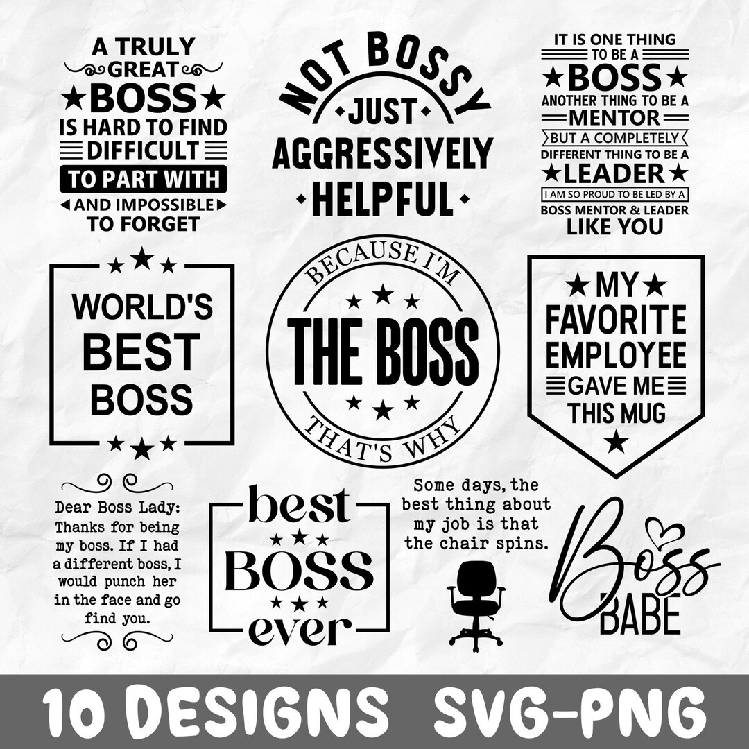 Boss Svg Bundle, Boss Svg, Big Boss Svg, the Boss Svg, Because I'm the ...
