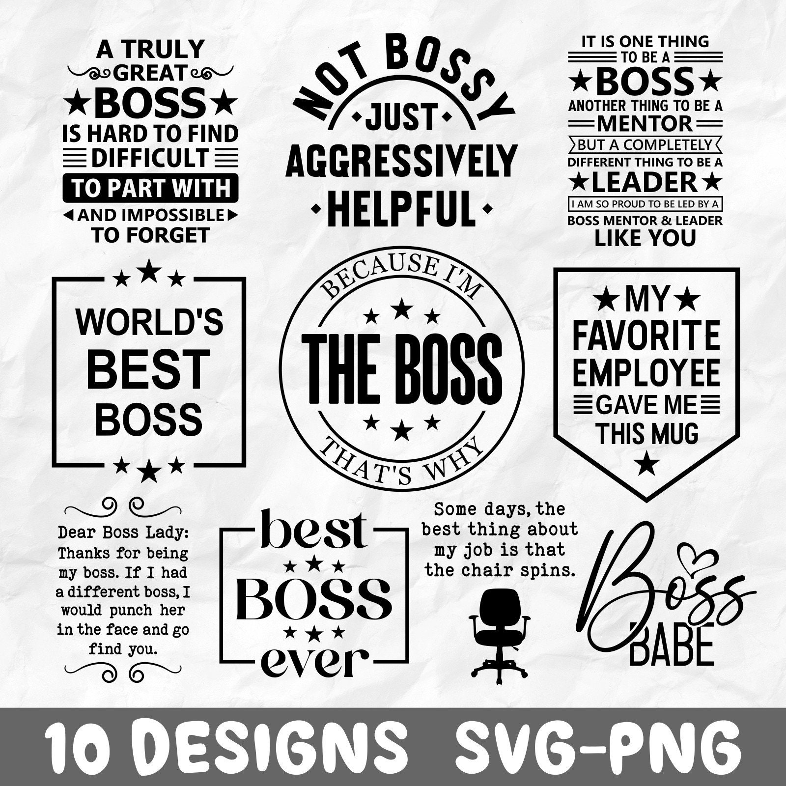 Boss Svg Bundle, Boss Svg, Big Boss Svg, the Boss Svg, Because I'm the ...