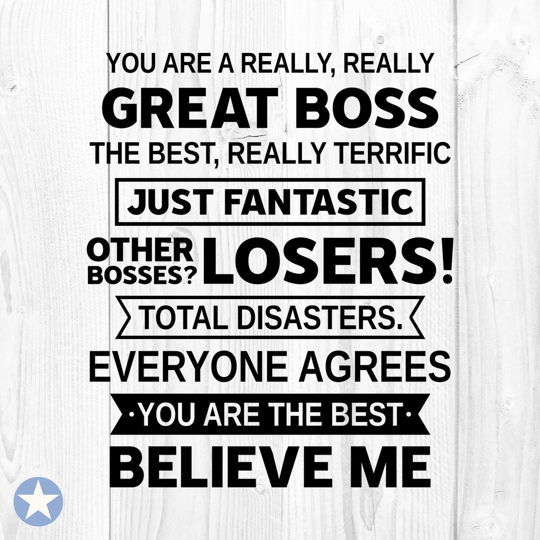 You Are A Really Great Boss Svg, Boss Svg, Big Boss Svg, Boss Gift Svg ...