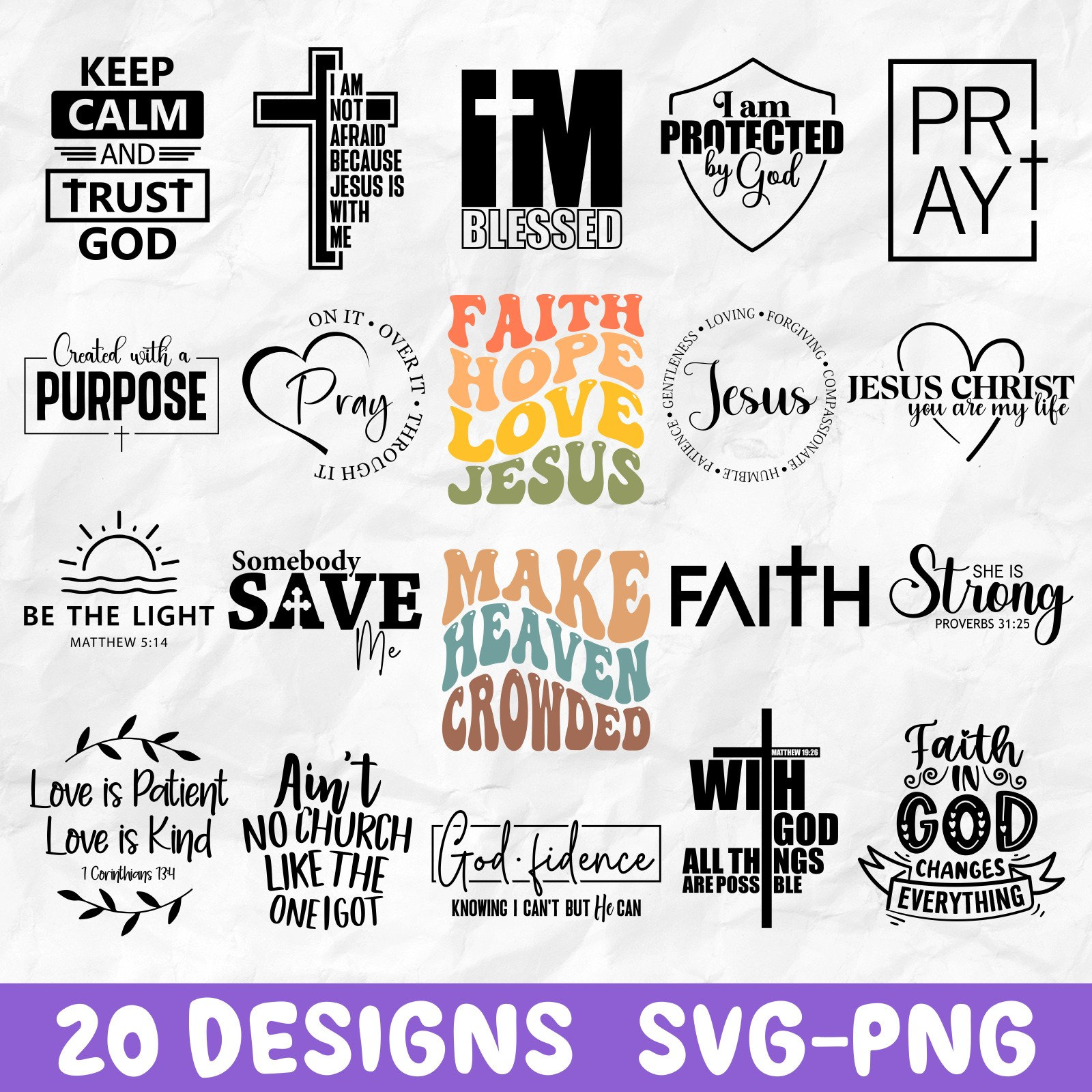 Christian Svg Bundle Faith Svg Religious Svg God Svg Jesus - Etsy