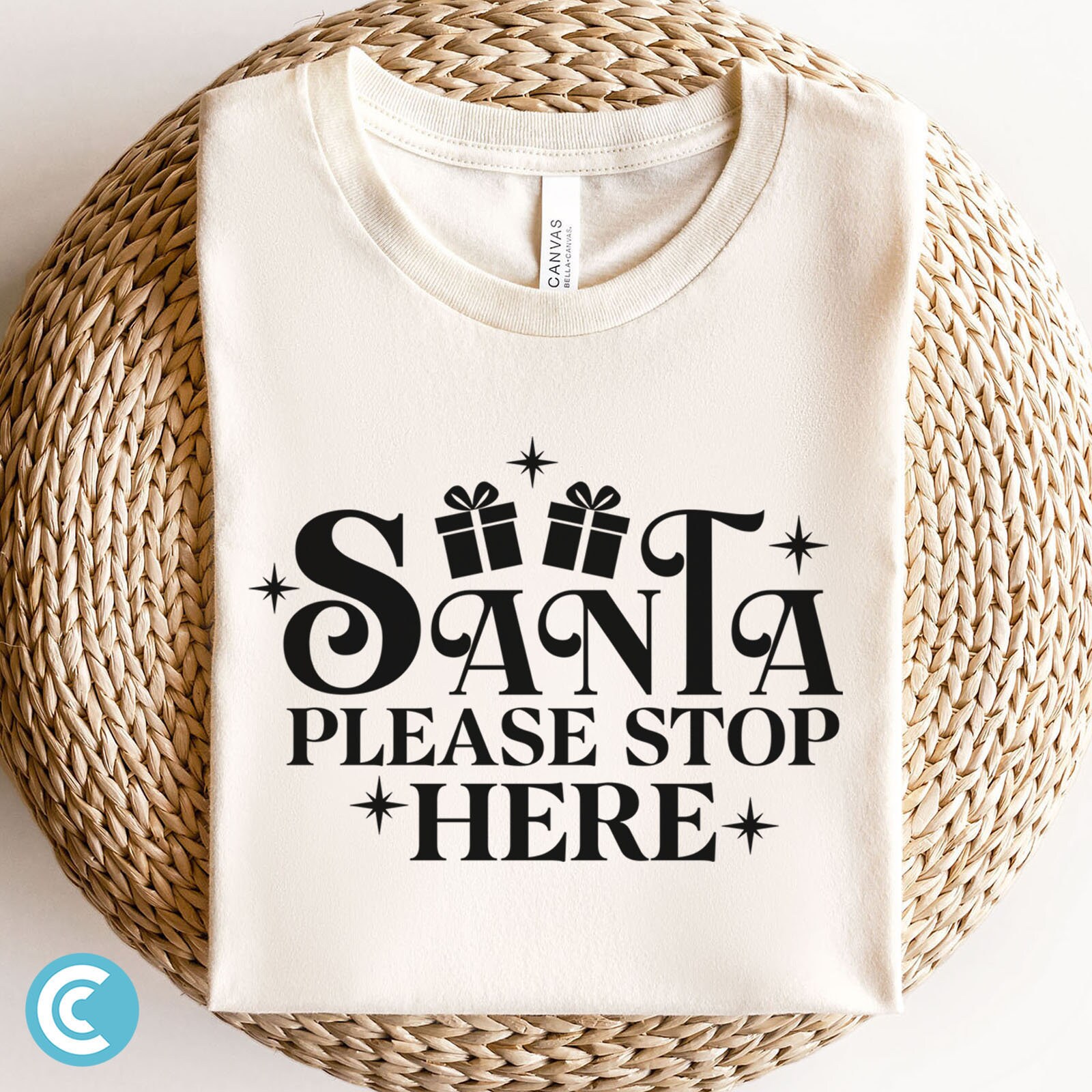 Santa Please Stop Here Svg, Christmas Svg, Merry Christmas Svg, Winter ...