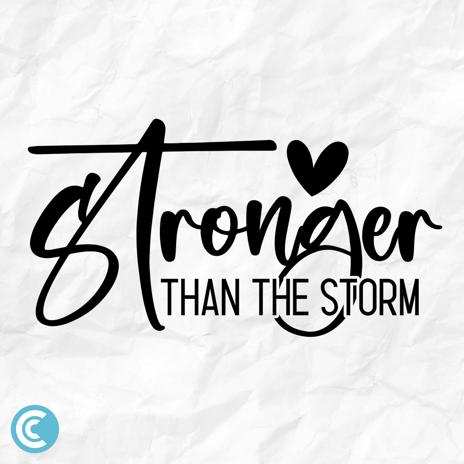 Stronger Than the Storm Svg, Strong Svg, Inspirational Svg ...