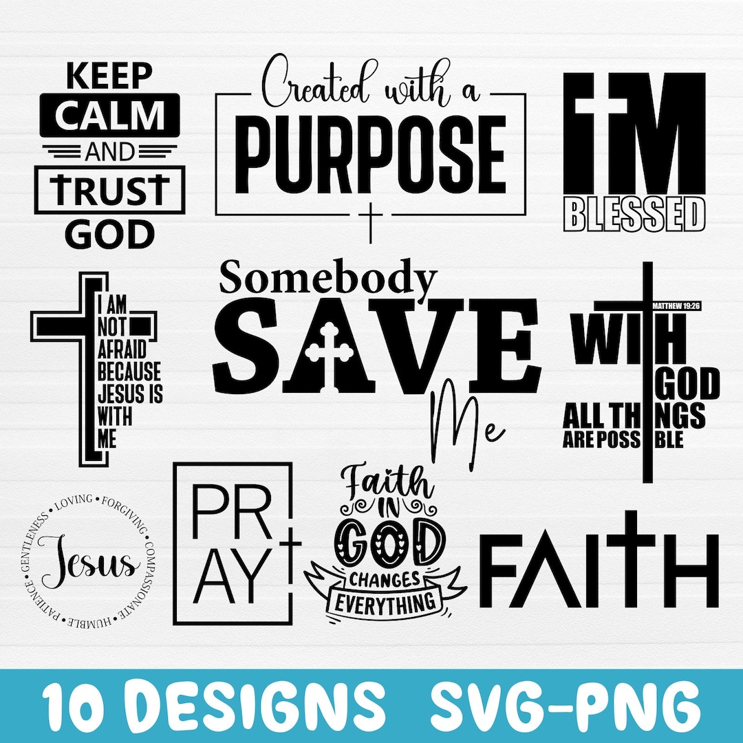 Christian Svg Bundle Religious Svg God Svg Jesus Svg Faith - Etsy