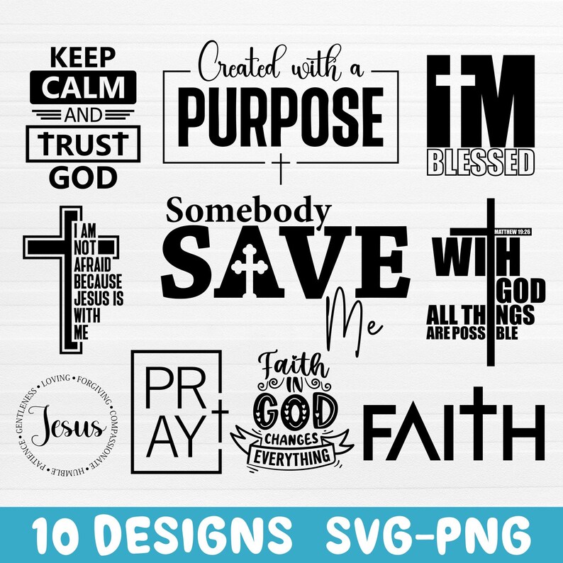 Christian Svg Bundle Religious Svg God Svg Jesus Svg Faith - Etsy