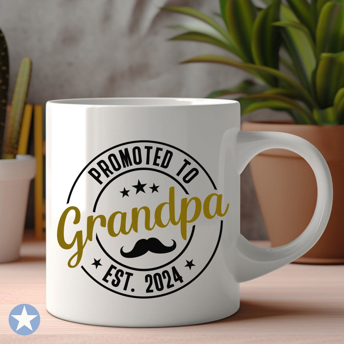 Promoted to Grandpa 2024 Svg, Grandpa Svg, Grandfather Svg, Promoted to ...