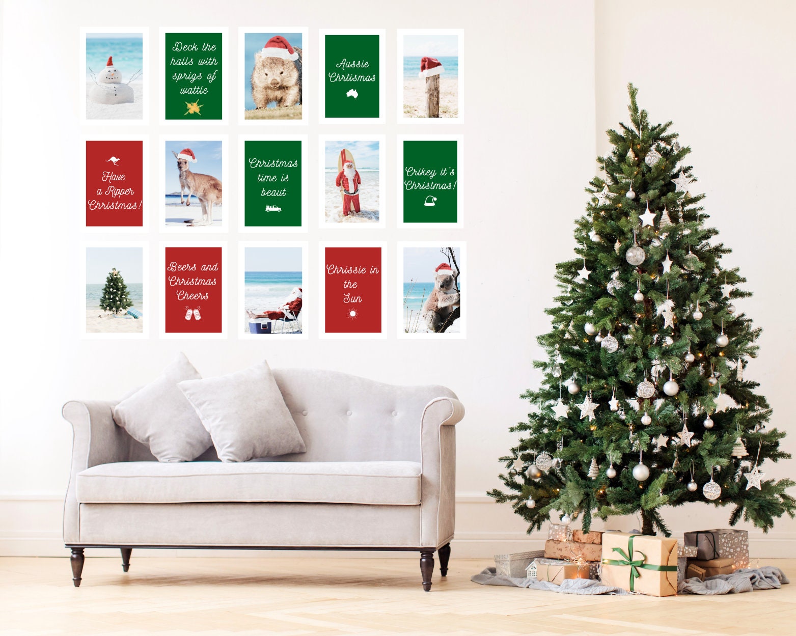 15 Australian Christmas Printables Wall Art Decorations - Etsy