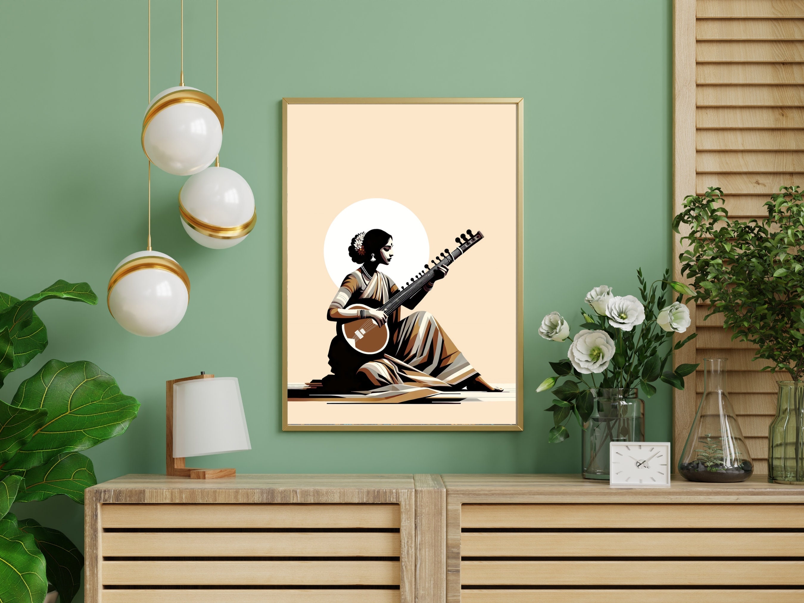 Boho India Wall Art Set of 2 Indian Art Boho Indian Classical Dancer ...