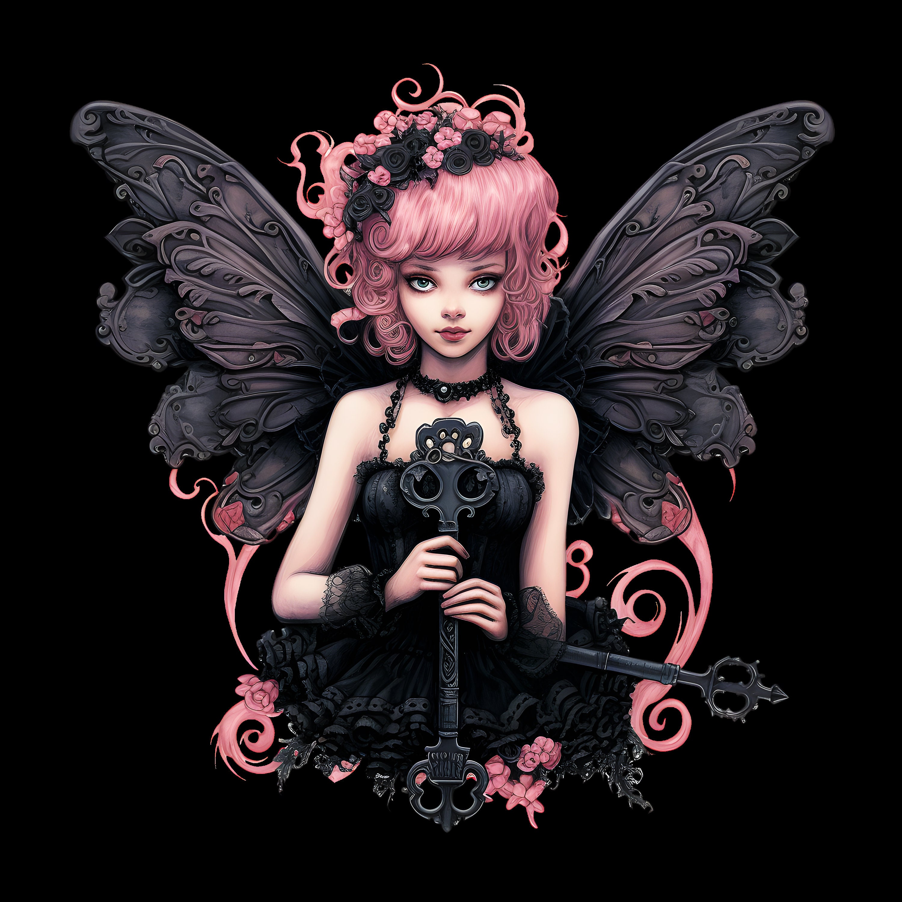Pink-pastel-goth-fairy 2 - Etsy