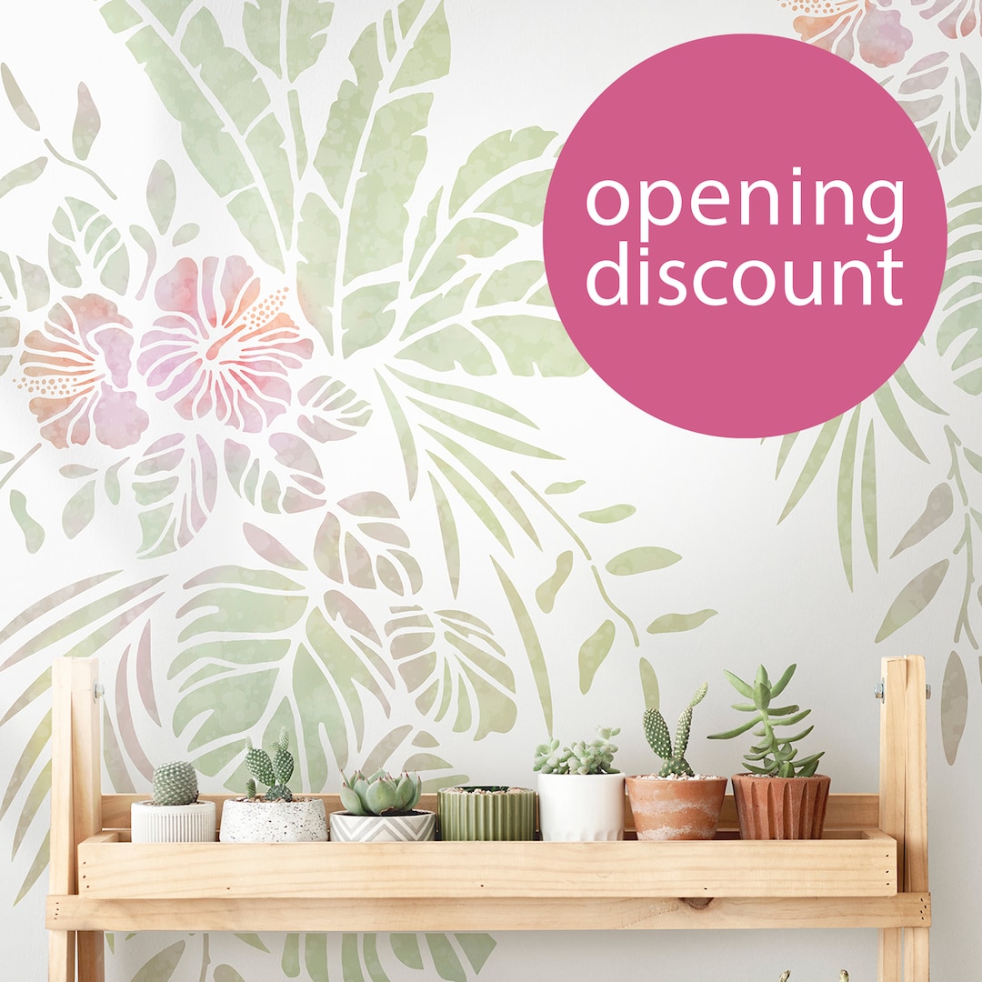 TROPICAL DREAM Stencils,jungle Stencil Fo Kids Rooms and Creative ...