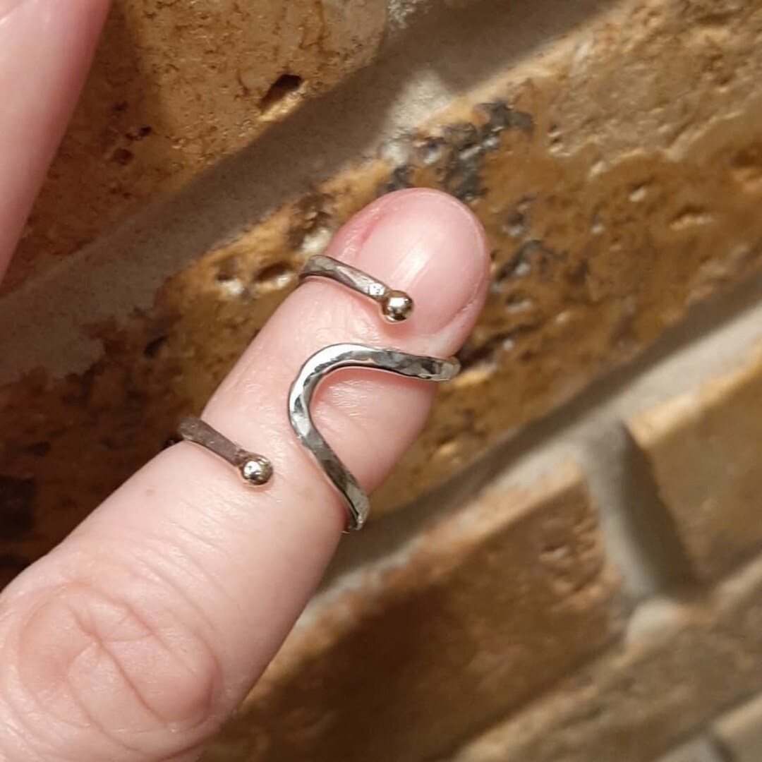 Adjustable Swan Splint Ring Sterling Silver Swan Splint Ring - Etsy