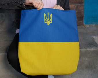 UA Flag With Peace Dove Eco Tote Bag Tote Bag Ukraine Flag - Etsy