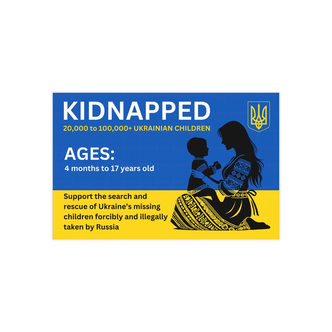 Double-sided Awareness Cards - 100 Pcs Box Set - Kidnapped Ukrainian ...