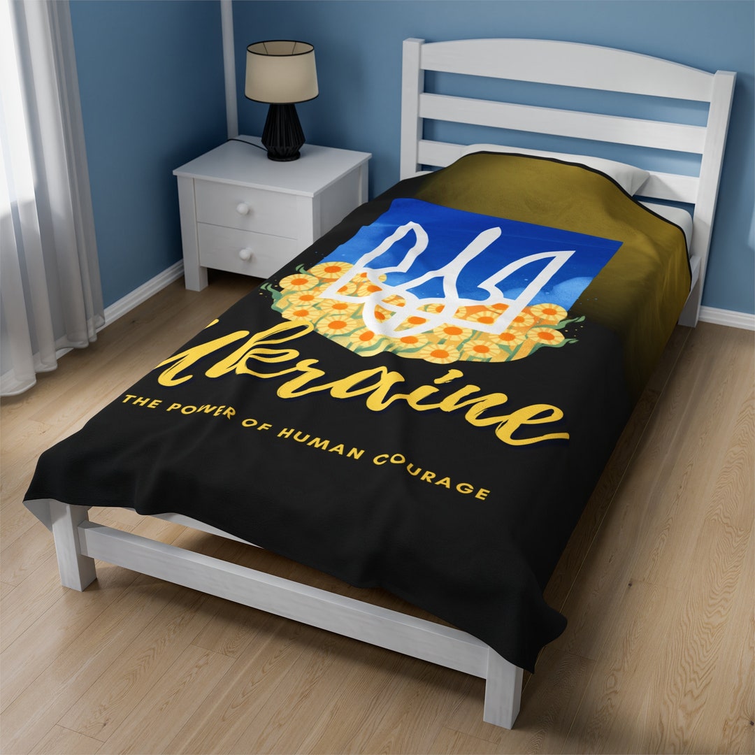Ukraine Courage Velveteen Plush Blanket Throw - Etsy