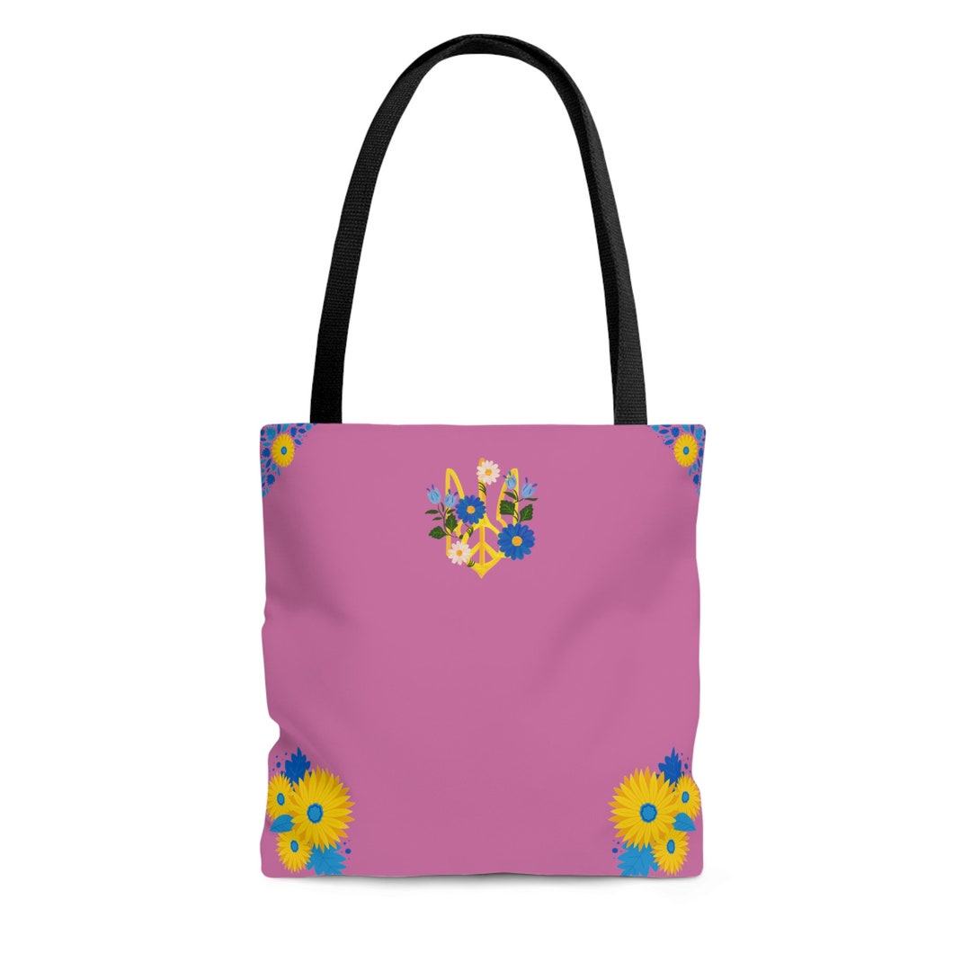 Ukraine Tote Bag Pink Stand With Ukraine Flag Bag Ukraine - Etsy